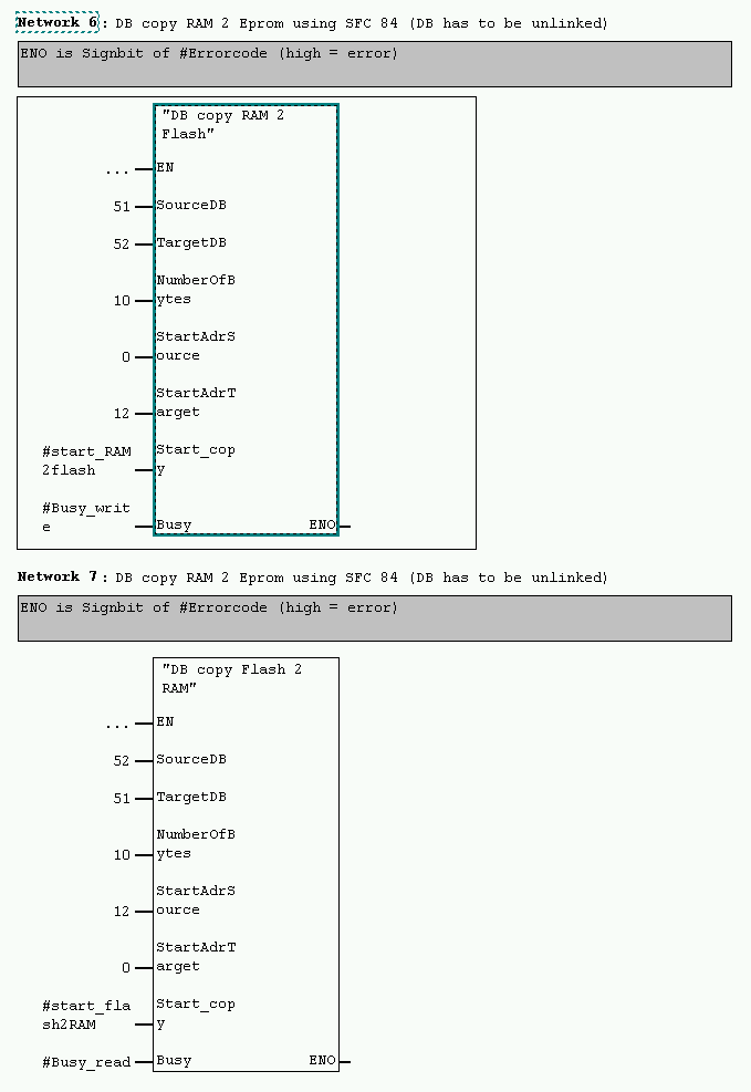 Plc functions: DB